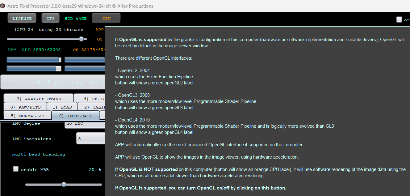 Astro Pixel Processor Aries Productions - latest release APP 2.0.0 ...